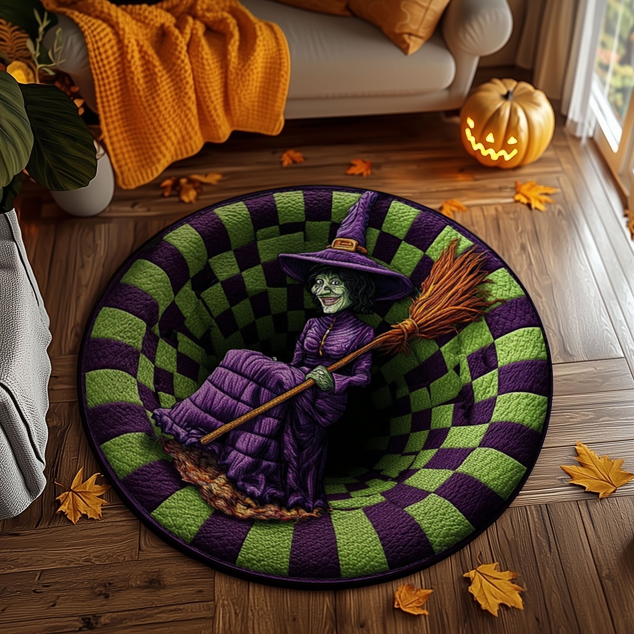 Wicked Witch Vortex Rug | Spooky Halloween Floor Décor